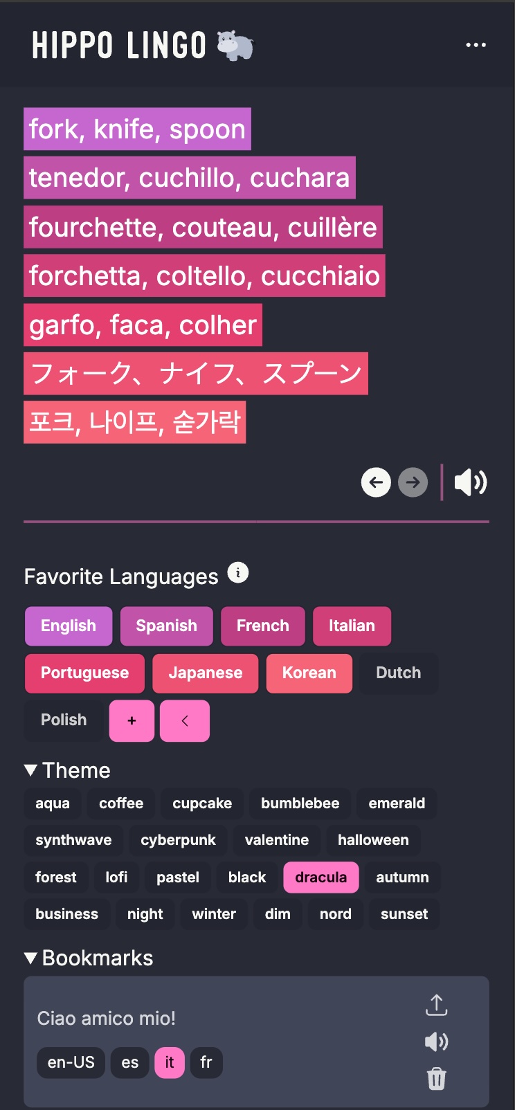 Hippo Lingo - Translate Multiple Languages at Once